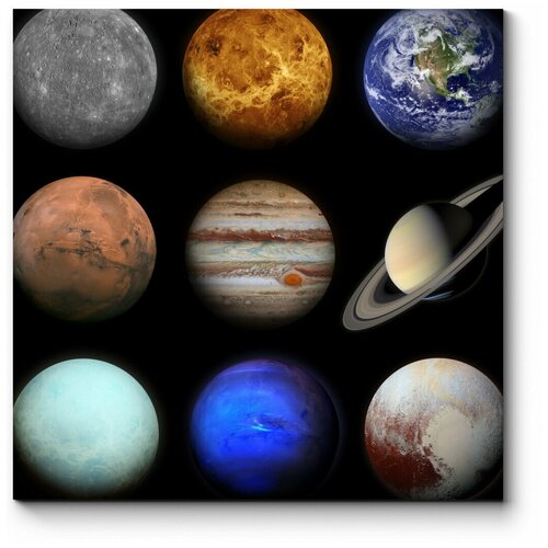 Модульная картина Планеты солнечной системы 130x130