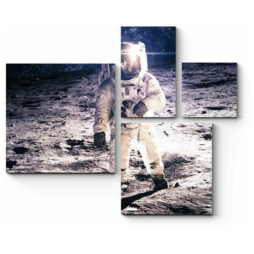 Модульная картина Шаги по Луне 82x68