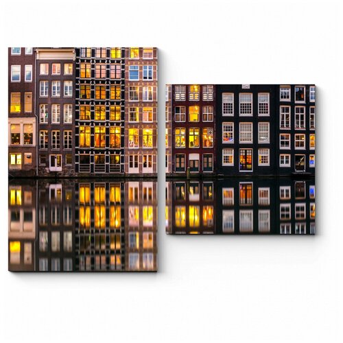 Модульная картина Огни Амстердама 60x45