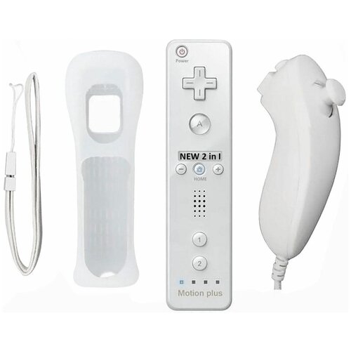 Комплект Геймпадов Remote Plus + Nunchuk (Белого цвета) Wii/WiiU