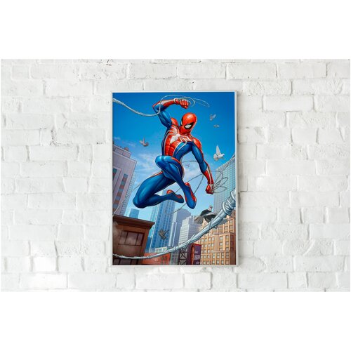 Плакат Человек паук/Spider-Man/ Плакат на стену 21х30 см / Постер формата А4