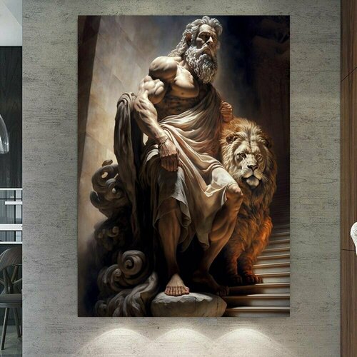 Картина на холсте Античная скульптура Давид граффити арт Боги_30_50х70