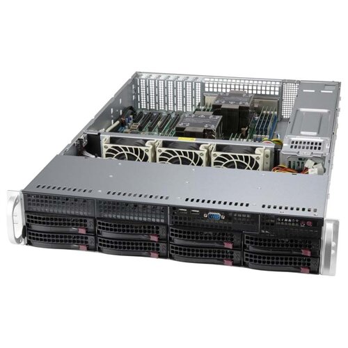 Сервер Supermicro SuperServer SYS-620P-TRT без процессора/без ОЗУ/без накопителей/количество отсеков 3.5" hot swap: 8/2 x 1200 Вт/LAN 10 Гбит/c