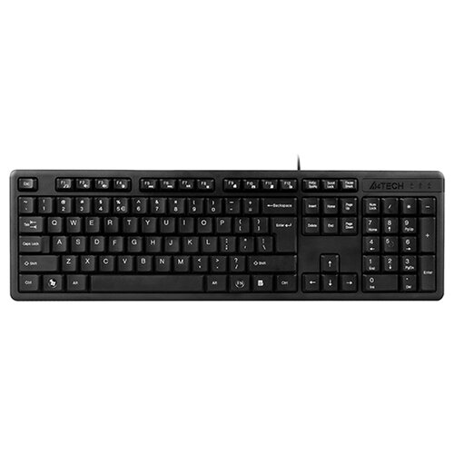 Клавиатура A4Tech KK-3 черный, английская, 1 шт.