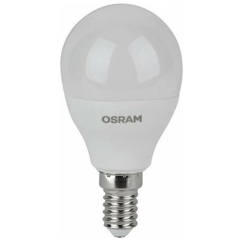 LEDVANCE Лампа светодиодная LED Value LVCLP60 7SW/830 7Вт шар матовая E14 230В 2х5 RU (уп.5шт) OSRAM 4058075578104