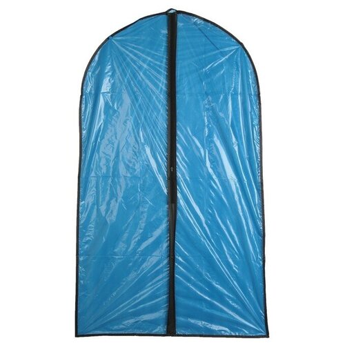 Чехол для одежды Доляна, 60х102 см, PE, цвет синий прозрачный
