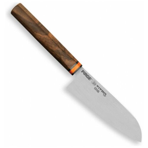 Нож Сантоку Pirge Titan East 16 см, цвет коричневый