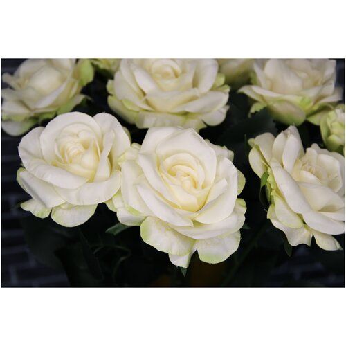 Искусственные розы, букет цветов для декора и флористики, 49 см