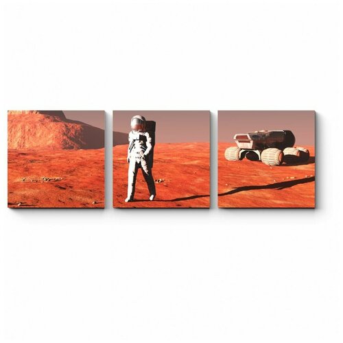 Модульная картина Прогулка по Марсу 110x37