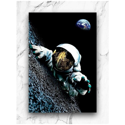 Картина для интерьера на холсте 40х60 см / Космонавт
