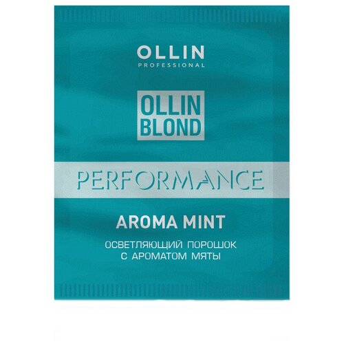 OLLIN Professional Осветляющий порошок с ароматом мяты Blond Perfomance Aroma Mint 10 %, 30 мл