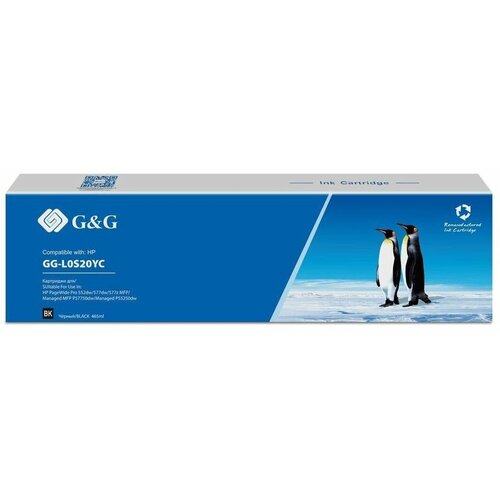 Картридж струйный G&G GG-L0S20YC 976YC черный (465мл) для HP PW Pro 577/552/ Enterprise 556/586