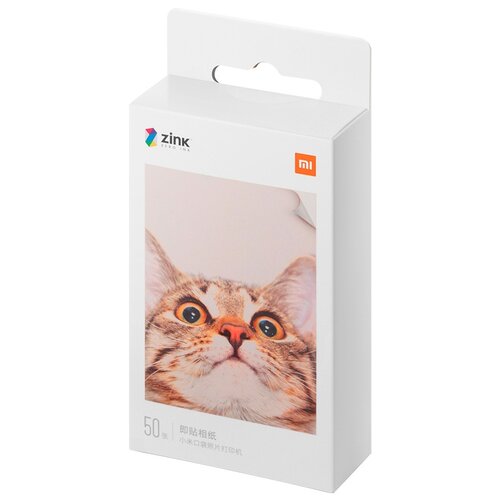 Бумага Xiaomi 50х76мм Mi Portable Photo Printer Paper, 50 л, 60 мм x 1 м, белый