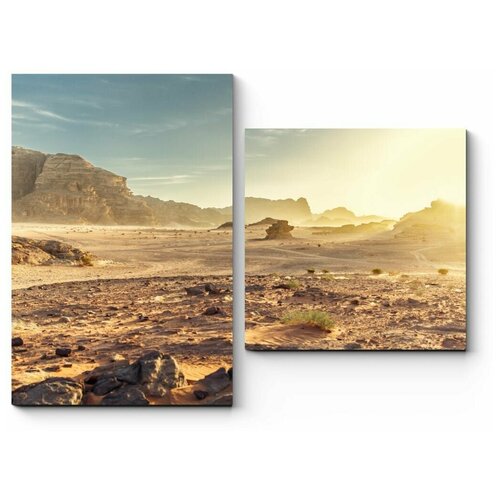 Модульная картина Освещенная солнцем пустыня 120x90