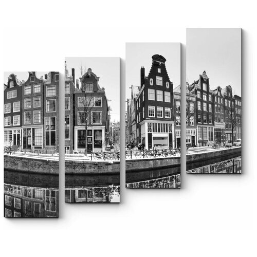 Модульная картина Монохромный Амстердам 160x138