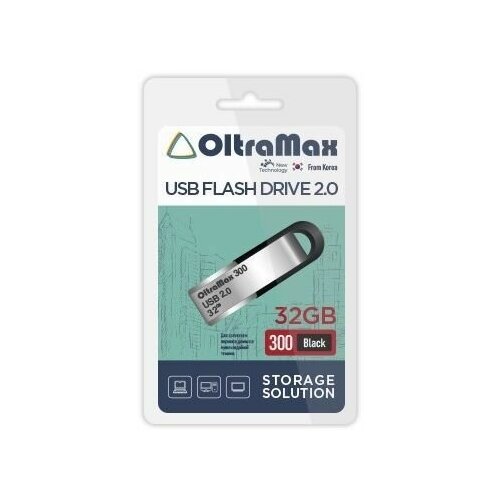 Флеш-накопитель OLTRAMAX OM-32GB-300-Black 32 Гб, черный