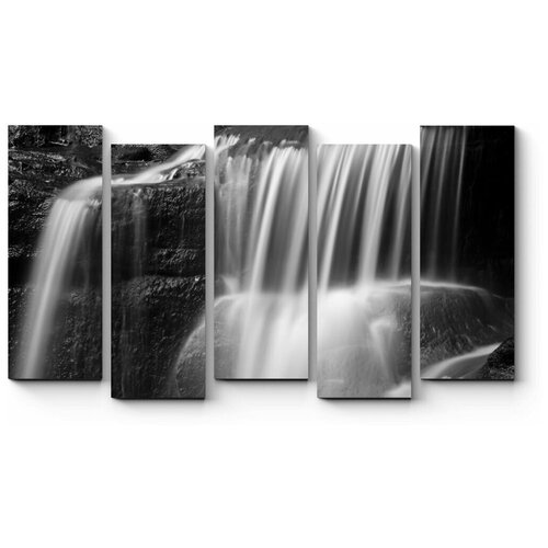 Модульная картина Монохромный водопад200x116