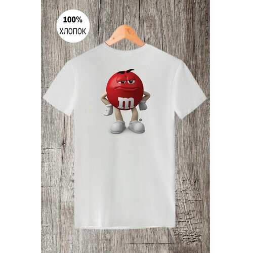 Футболка M&Ms, размер 4XL, белый
