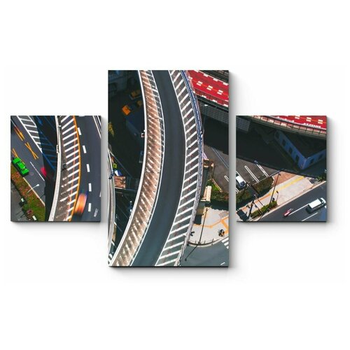 Модульная картина Надземные дороги Токио100x65
