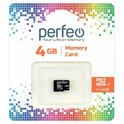 Карта памяти Perfeo microSD 4GB (Cl10) без адаптера