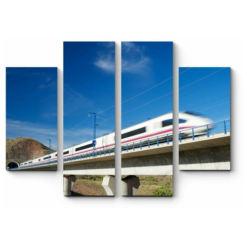 Модульная картина Вид на скоростной поезд150x113