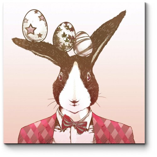 Модульная картина Пасхальный арт кролик 90x90