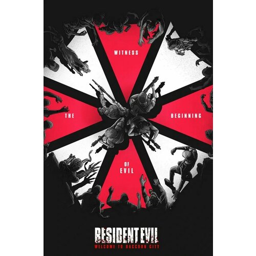 Плакат, постер Resident Evil. Обитель зла на холсте, размер 60х84см