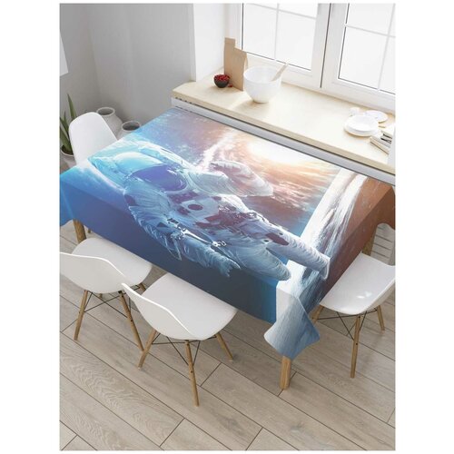 Скатерть прямоугольная JoyArty на кухонный стол "В открытом космосе" из оксфорда, 120x145 см