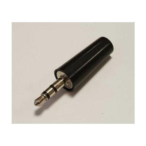 1 шт, МиниДжек, mini jack 3.5 mm (M), stereo, пластик, штекер на кабель под пайку, без юбки