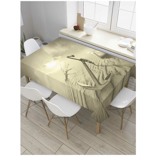 Скатерть прямоугольная JoyArty на кухонный стол "Высохшее море" из оксфорда, 120x145 см