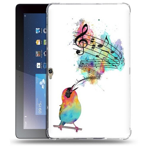 Чехол задняя-панель-накладка-бампер MyPads певчая птичка для Huawei MediaPad M2 10.0 M2-A01W/L 10.1 противоударный