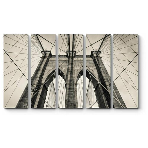 Модульная картина Бруклинский мост, винтаж 110x66