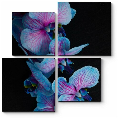 Модульная картина Голубая орхидея130x130