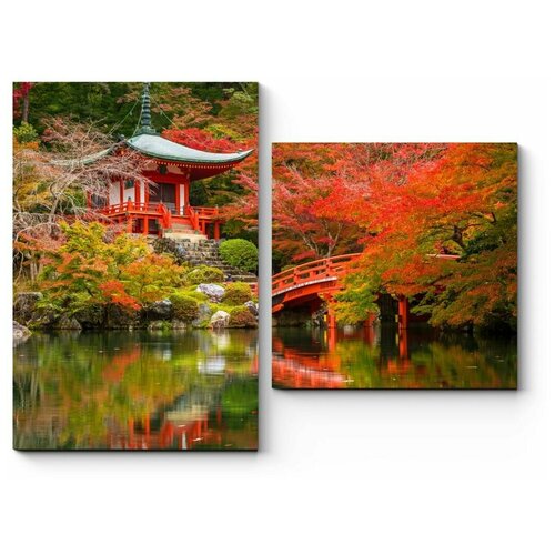Модульная картина Гармония линий и цвета, Киото 130x98
