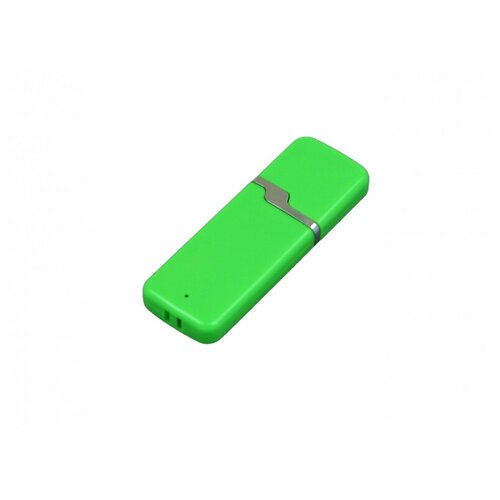 Промо флешка пластиковая с оригинальным колпачком (8 Гб / GB USB 2.0 Зеленый/Green 004 Для печати фото оптом недорого)