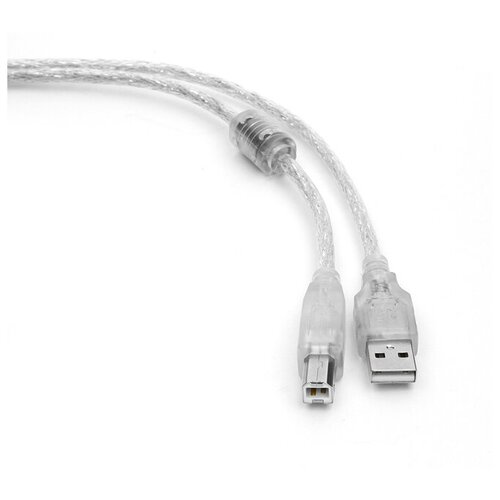 Аксессуар Gembird Cablexpert Pro USB 2.0 AM/BM 75cm Transparent CCF-USB2-AMBM-TR-0.75M