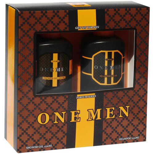 Подарочный косметический парфюмерный набор FESTIVA Parfum Series ONE MEN для мужчин (Шампунь 250 мл. + Гель для душа 250 мл.)