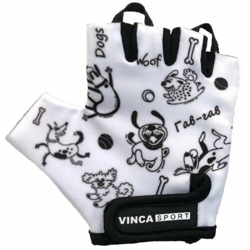 Перчатки Vinca Sport, размер 4XS, белый, черный
