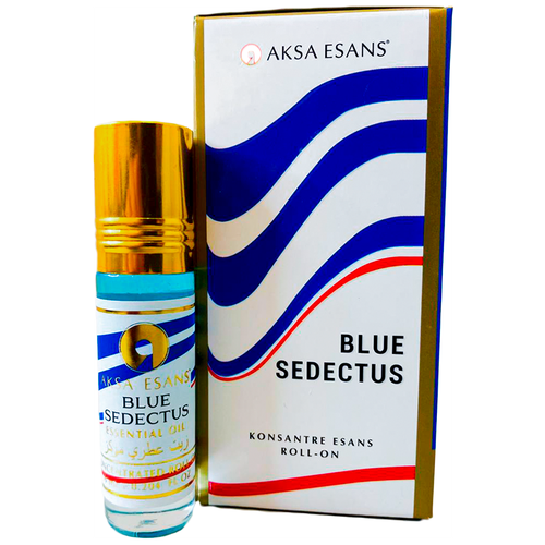 Арабские масляные духи AKSA ESANS Blue Sedectus / Шариковые масляные духи / 6 мл
