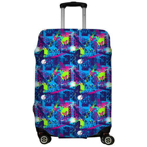 Чехол для чемодана LeJoy, размер M, синий, розовый
