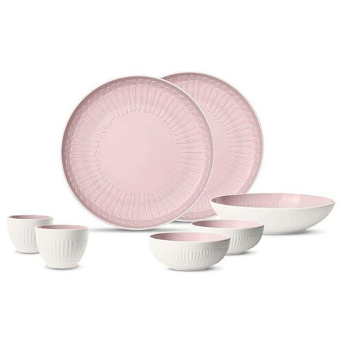 Набор столовой посуды Villeroy & Boch It's my match 7 тарелок розовых