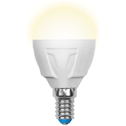 Лампа светодиодная шар Uniel LED-G45 7W/WW/E14/FR PLP01WH E14 7W 3000K UL-00002419