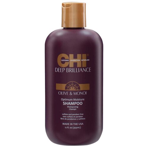 CHI шампунь Deep Brilliance Olive & Monoi Optimum Moisture, 355 мл