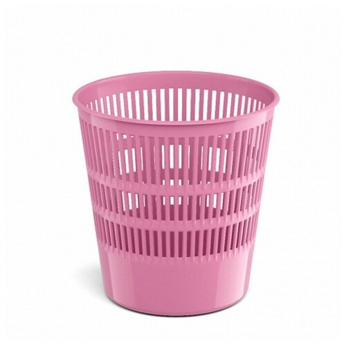 ErichKrause Корзина для бумаг и мусора ErichKrause Pastel, 12 литров, пластик, сетчатая, розовая