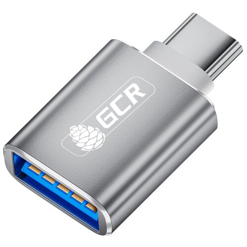 Переходник/адаптер GCR USB (F) - USB type-C (M) GCR-UC3AF, серебристый