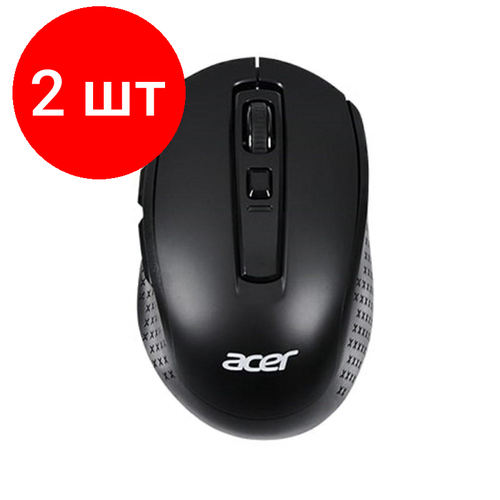 Комплект 2 штук, Мышь компьютерная Acer OMR060, черный