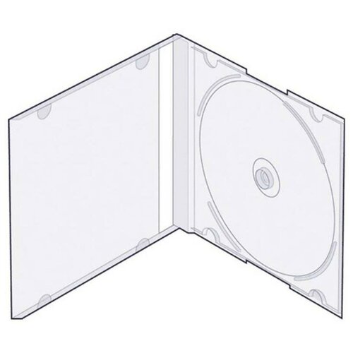 Бокс для CD/DVD дисков VS CD-box Slim/5, прозрачный, 1шт. (slim/5)