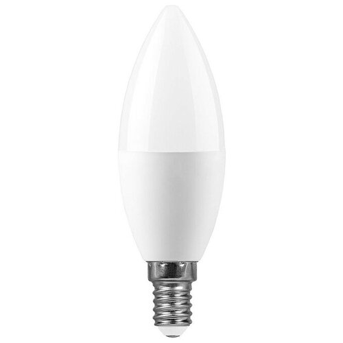 Лампа светодиодная LED 13вт E14 белый матовая свеча | код 38108 | FERON (7шт. в упак.)