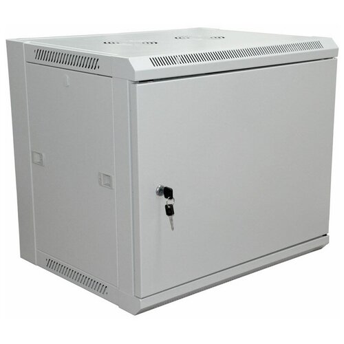 Rexant 19" Настенный шкаф PRO 6U 600×450×370 мм (ШxГxВ) - передняя дверь металл, боковые стенки съемные (разобранный), RAL 7035