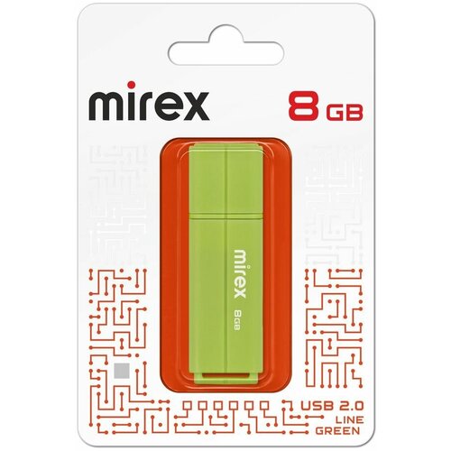Флешка USB Flash Drive MIREX LINE GREEN 8GB